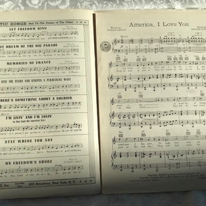 Vintage America I Love You Sheet Music From Tin Pan Alley Movie - 1940 ...