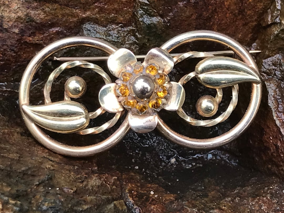 Vintage L S & Co Louis Stern Victorian Revival Flower Brooch - Circa ...