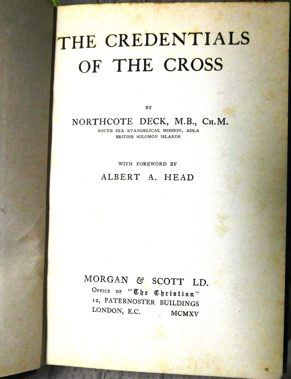 Vintage the Credentials of the Cross Book by Northcote Deck | Etsy