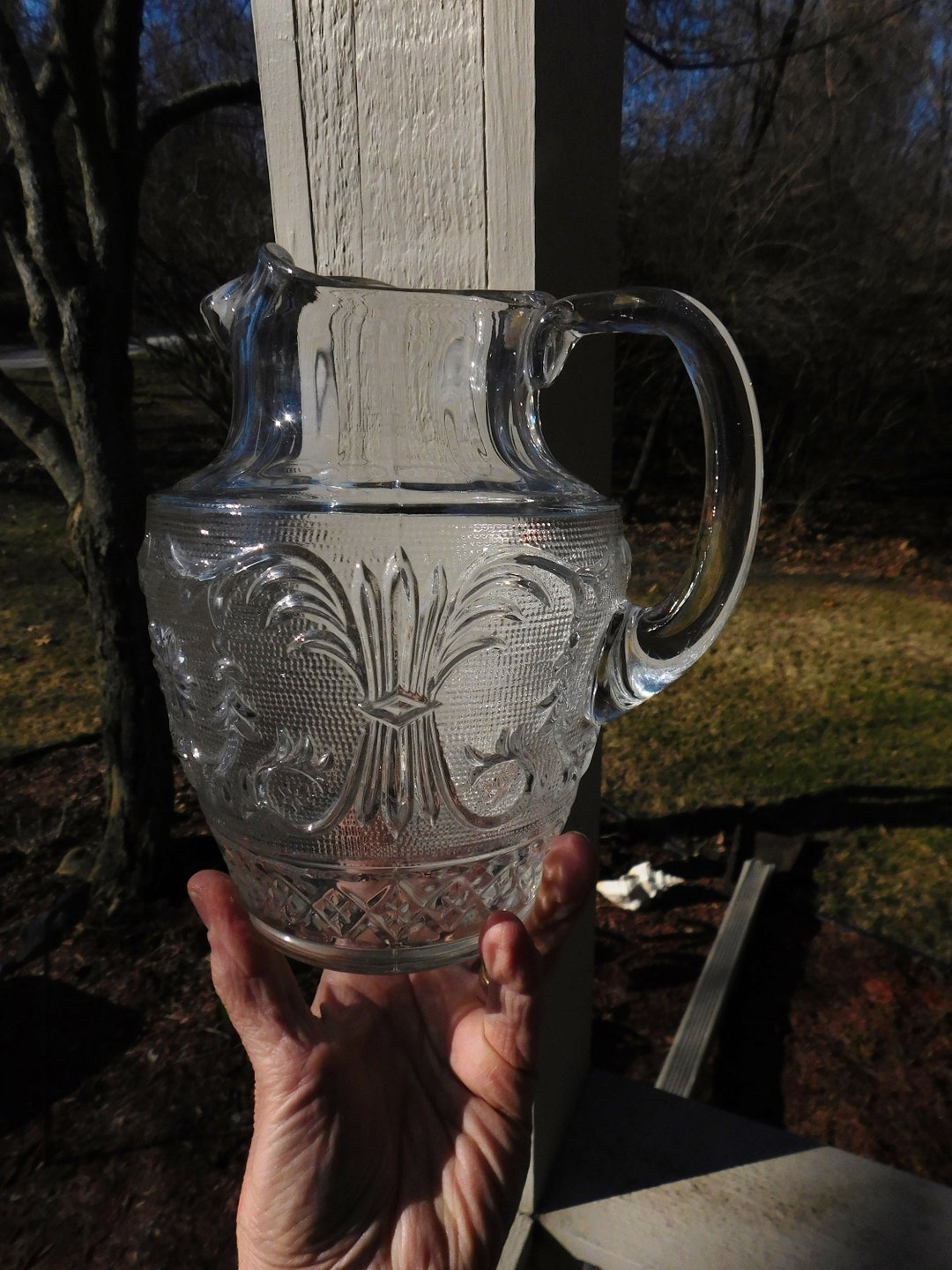 Vintage Duncan & Miller Sandwich Ice Lip Pitcher - 1924-1955 - From ...