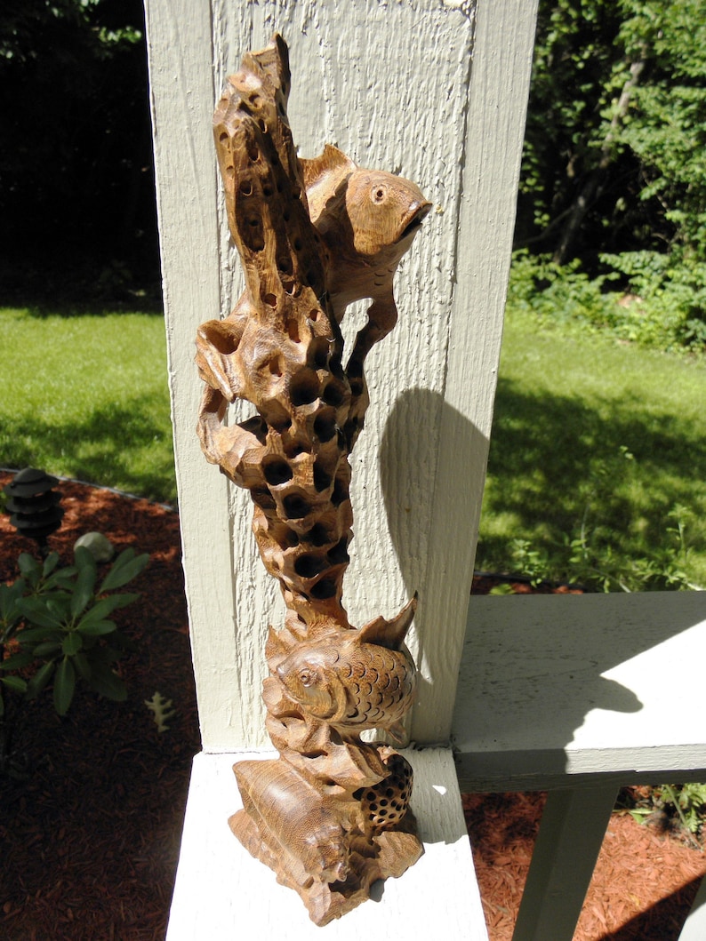 Vintage Caribbean Wood Carving Fish Figurine Circa 1960 - Etsy