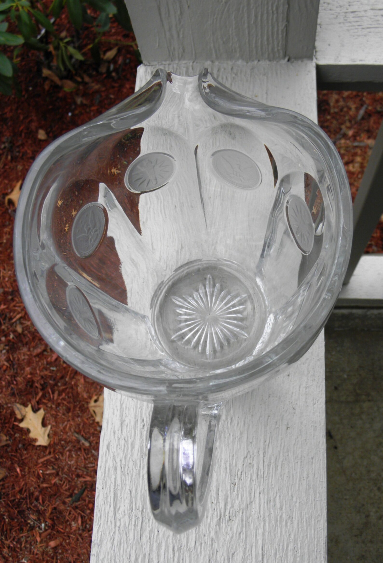 Vintage Fostoria Glass Clear Coin Pitcher - 1960's - From ...