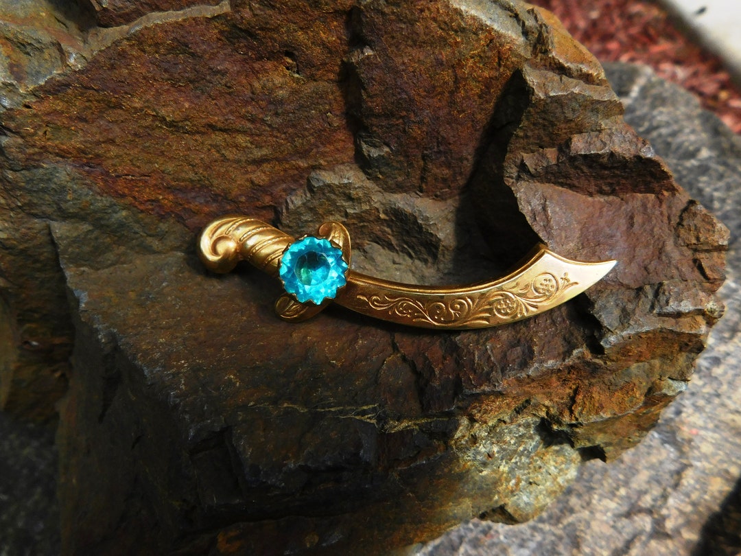 Vintage Brass Broad Sword / Scimitar Brooch - 1930s - Choice of One ...