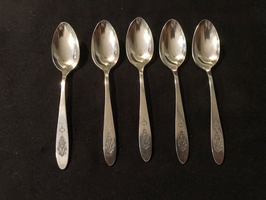 Vintage Community Silverplate Bird of Paradise Teaspoons - Set of 5 ...