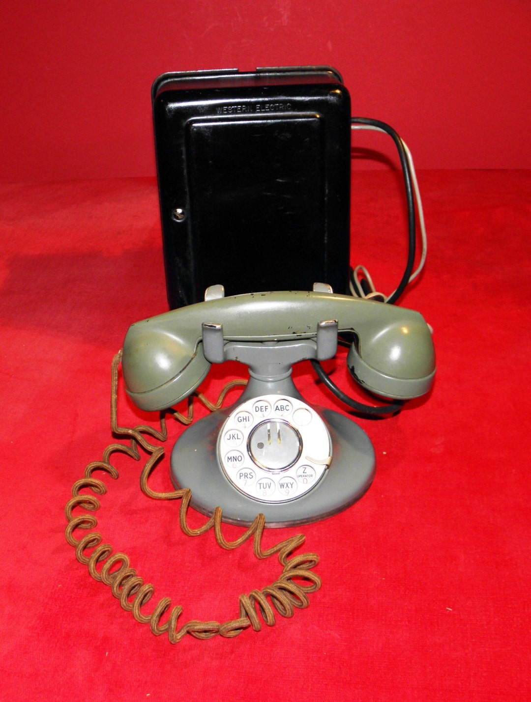 Vintage Western Electric Dial Telephone 202 D1 & Subscriber Set 634A ...