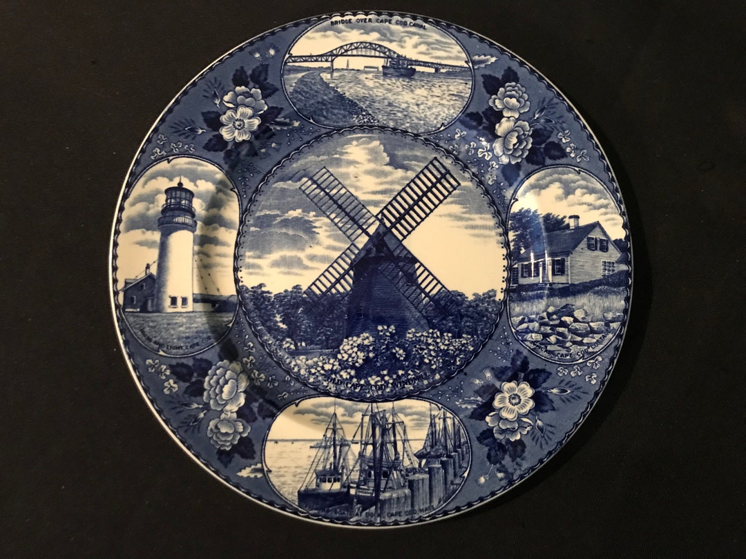 Vintage Jonroth Adams Blue Old Cape Cod Plate - 1960s - From ...