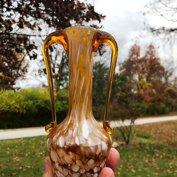 Spatter Glass Vase - Etsy