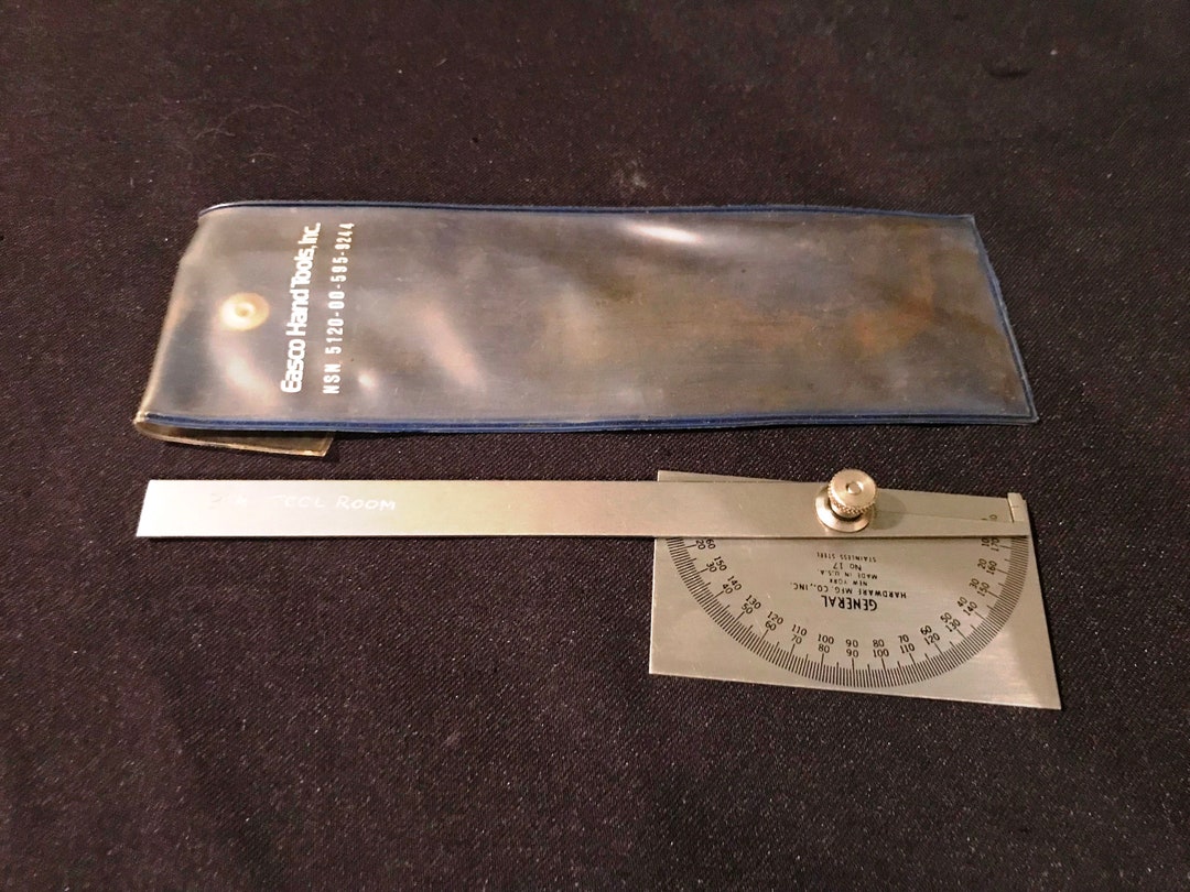 Vintage General Hardware Protractor #17 With Sleeve - 1950s - From ...