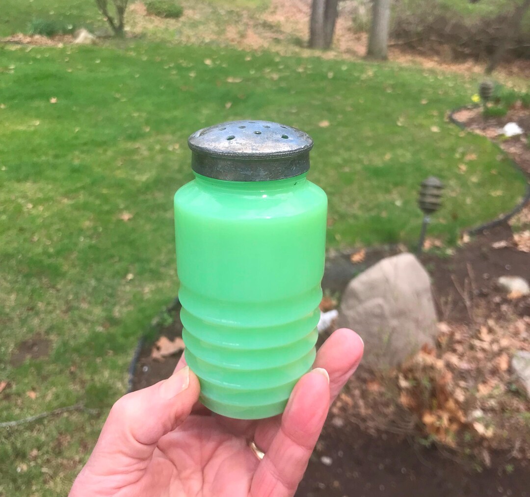 Vintage Jeannette Glass Jade-ite Ribbed Shaker - Late 1930s - From ...