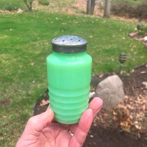 Vintage Jeannette Glass Jade-ite Ribbed Shaker - Late 1930s - From ...