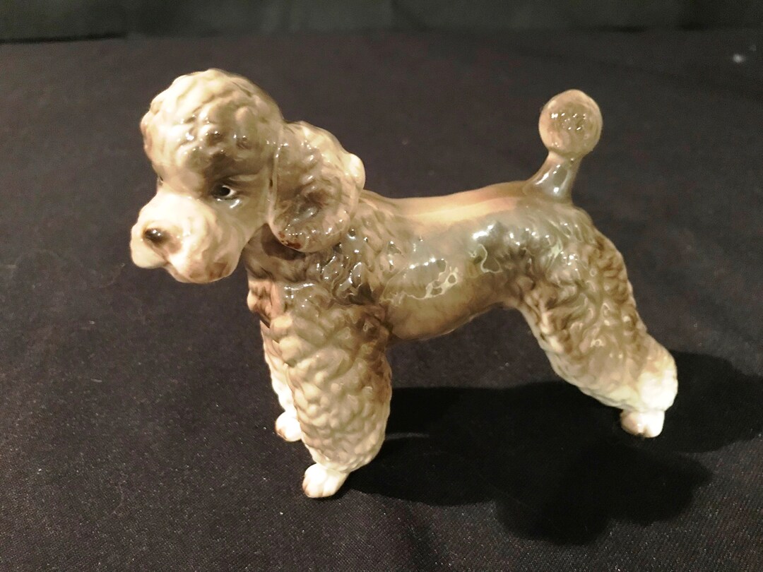 Vintage Lefton China Standing Gray Poodle H6659 - 1960s - From ...