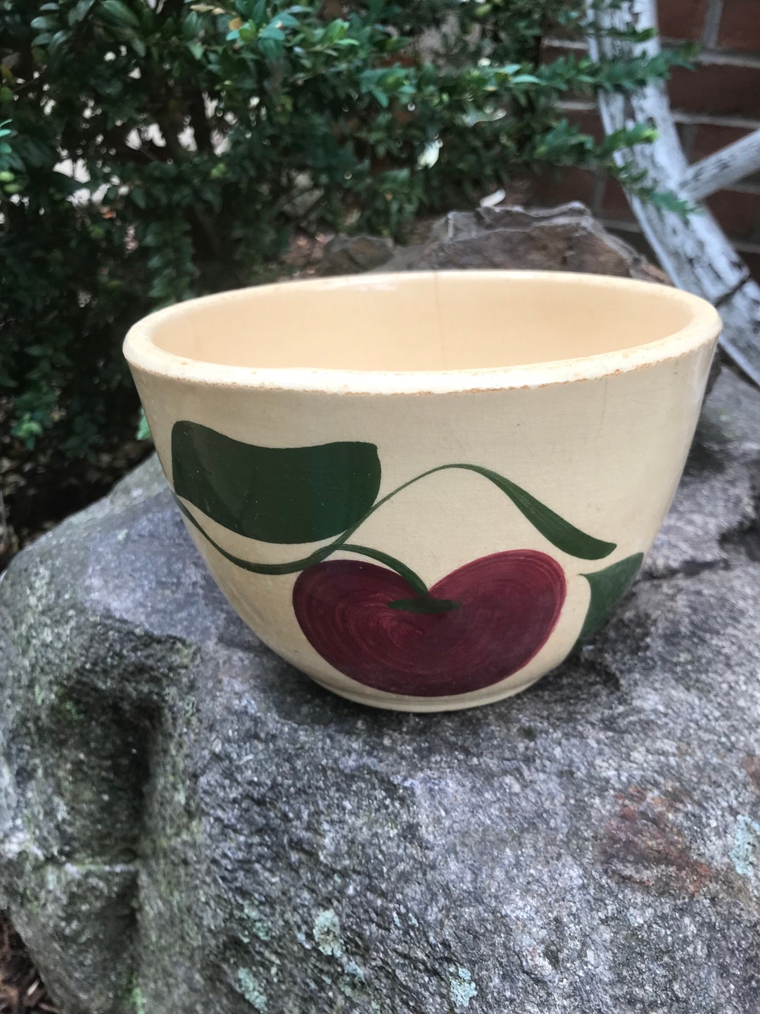 Vintage Watt Pottery Apple Mixing Bowl #63 - 1950s - 1960s - From ...