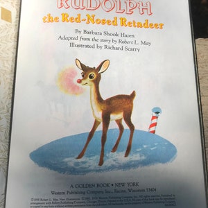 Vintage Golden Book Rudolph the Red-nosed Reindeer - 1976 - From ...