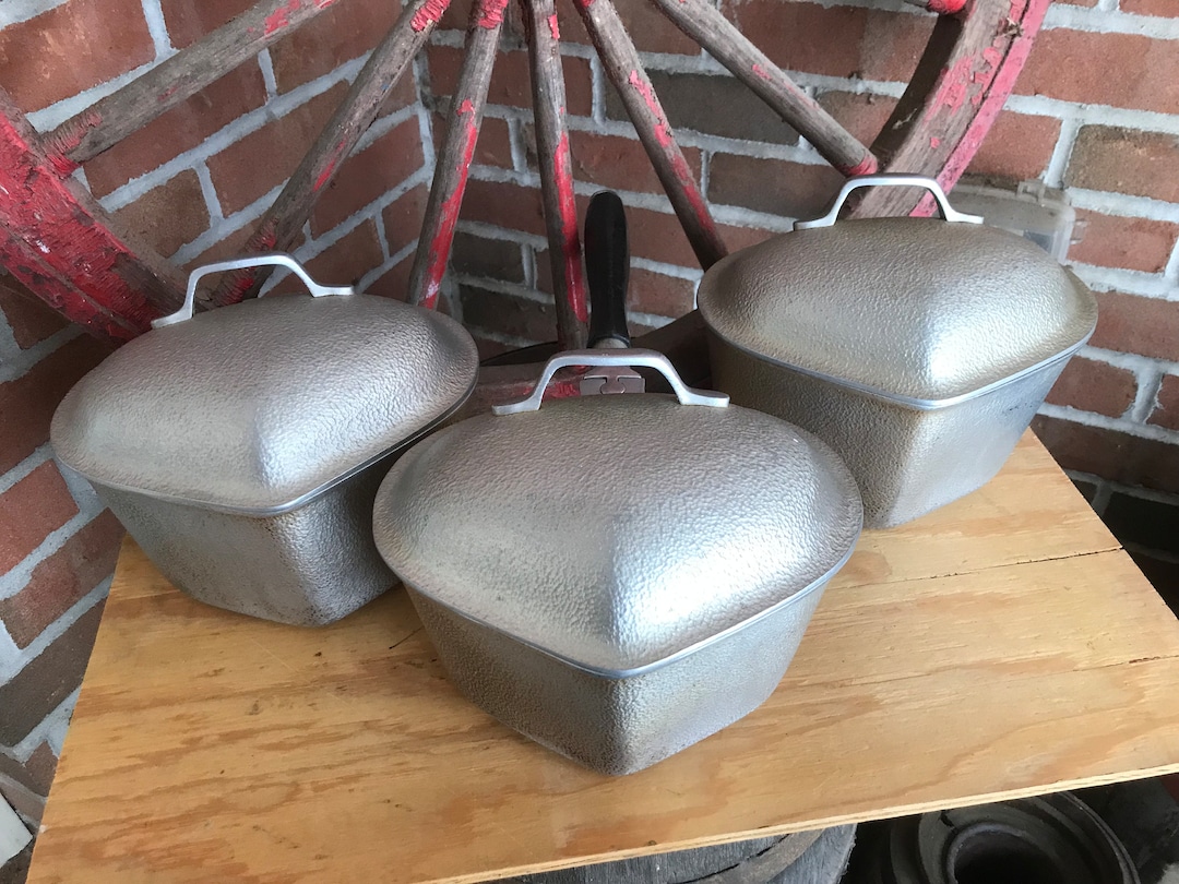 Vintage Century Metalcraft Silver Seal 3 Pots, 3 Lids & 1 Handle - Set ...