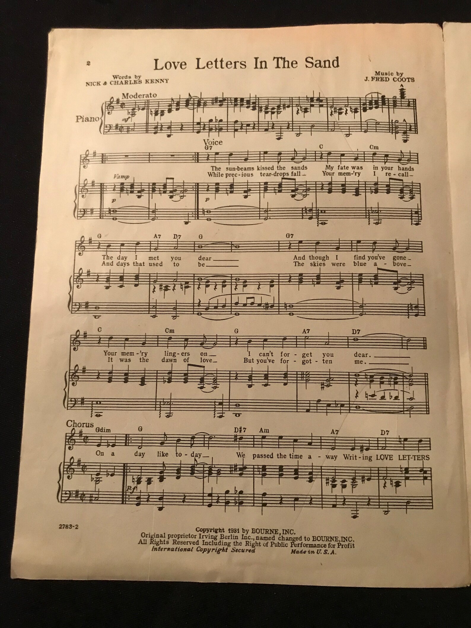 Vintage Love Letters in the Sand Sheet Music Photo Pat Boone - Etsy