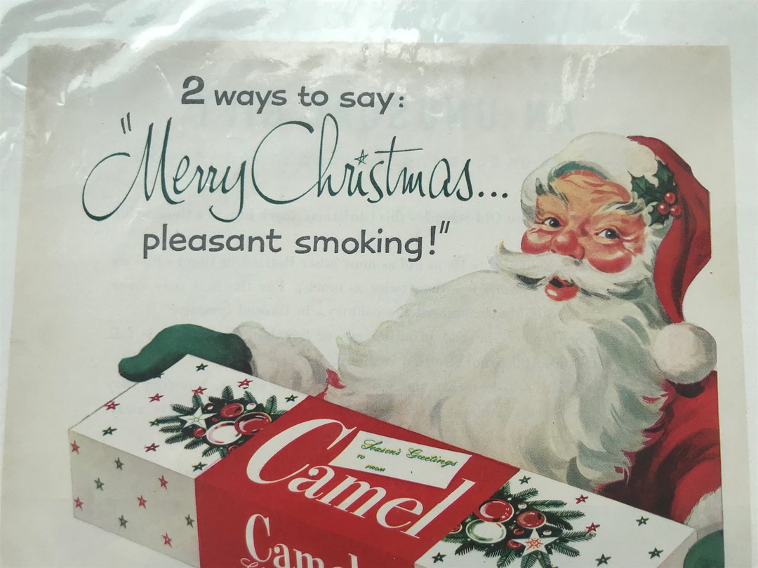 Vintage R J Reynolds Tobacco Co Merry Christmas Camel Cigarette ...