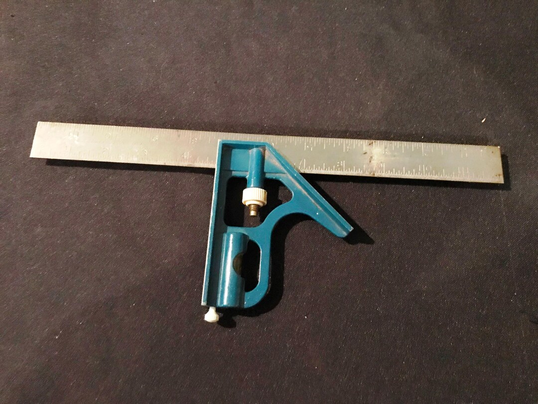 Vintage Penncraft Machinist Combination Square, Bubble Level & Scribe ...