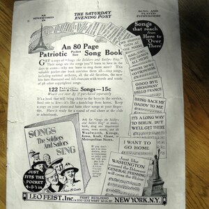 Vintage Over There by George M. Cohan WWI Sheet Music - Art by Norman ...