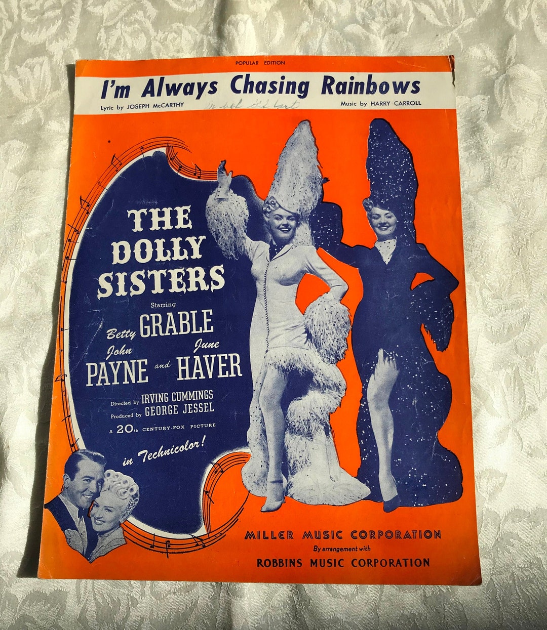 Vintage I'm Always Chasing Rainbows Sheet Music - 1945 - From ...