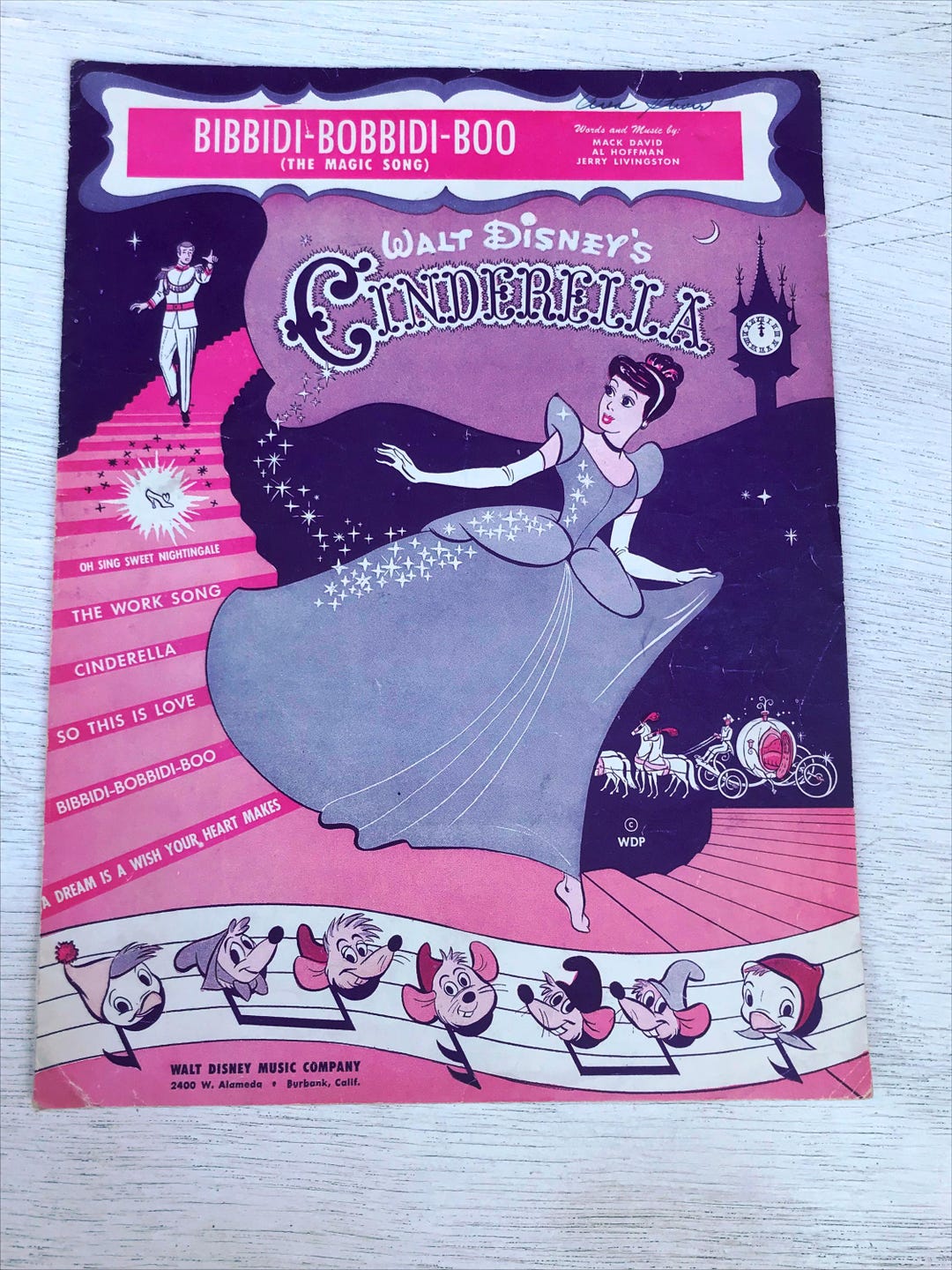 Vintage Bibbidi-bobbidi-boo (the Magic Song) Sheet Music From Walt ...