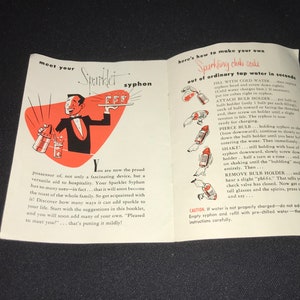 Vintage Sparklet Red Rocket Syphon With Instructions - 1940s - From ...