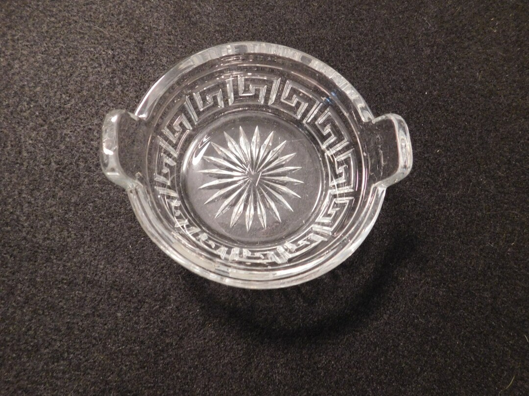 Vintage Heisey Glass Greek Key Small Handled Ice Tub - 2 Available ...