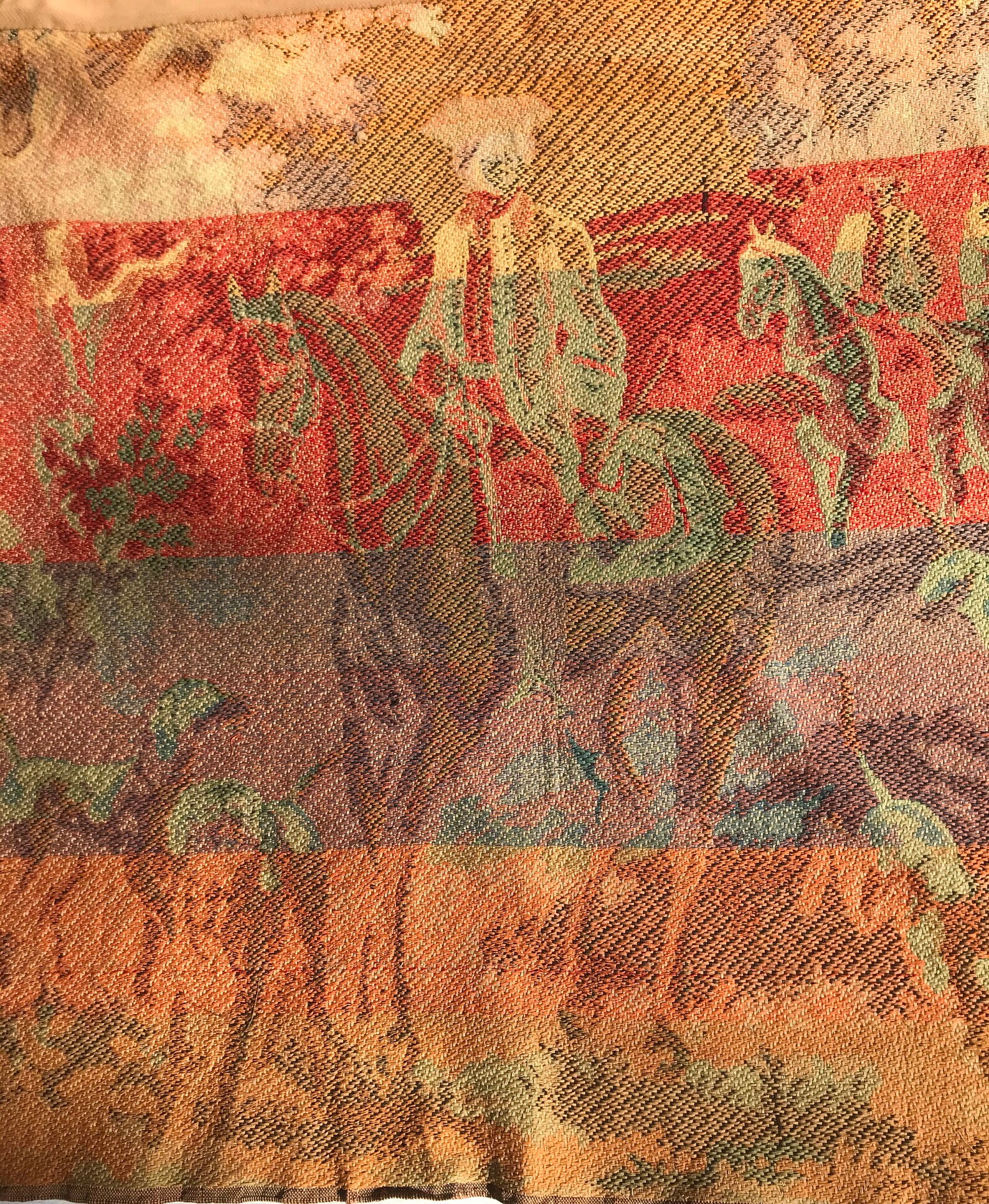 Vintage Colonial Fox Hunting Tapestry 1930's From - Etsy