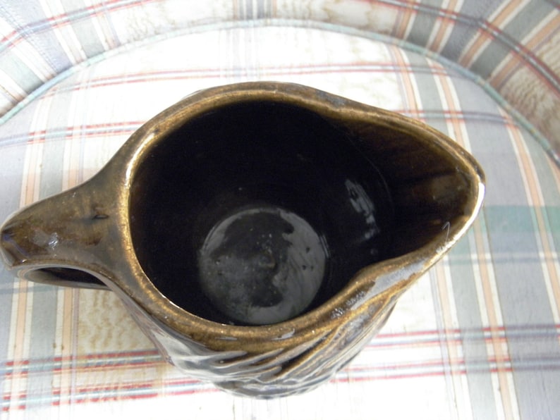 Vintage McCoy Brown Angel Fish Milk Pitcher 1935 from | Etsy