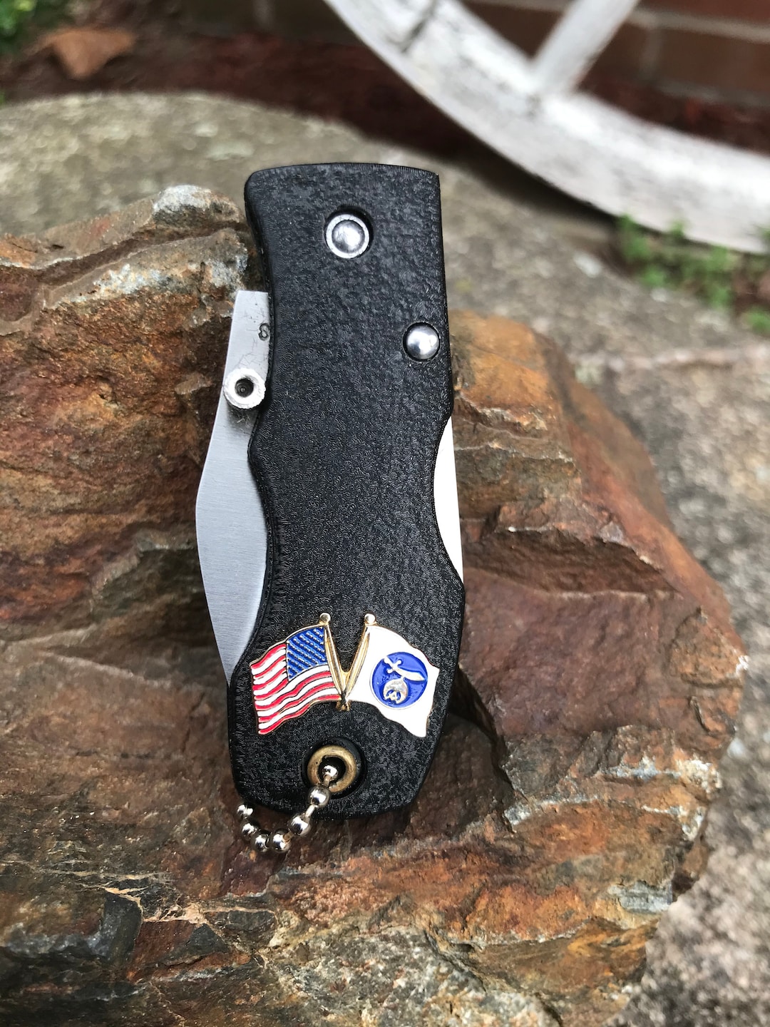 Vintage Shriner USA Flags Single Blade Pocket Knife - 1990s - From ...