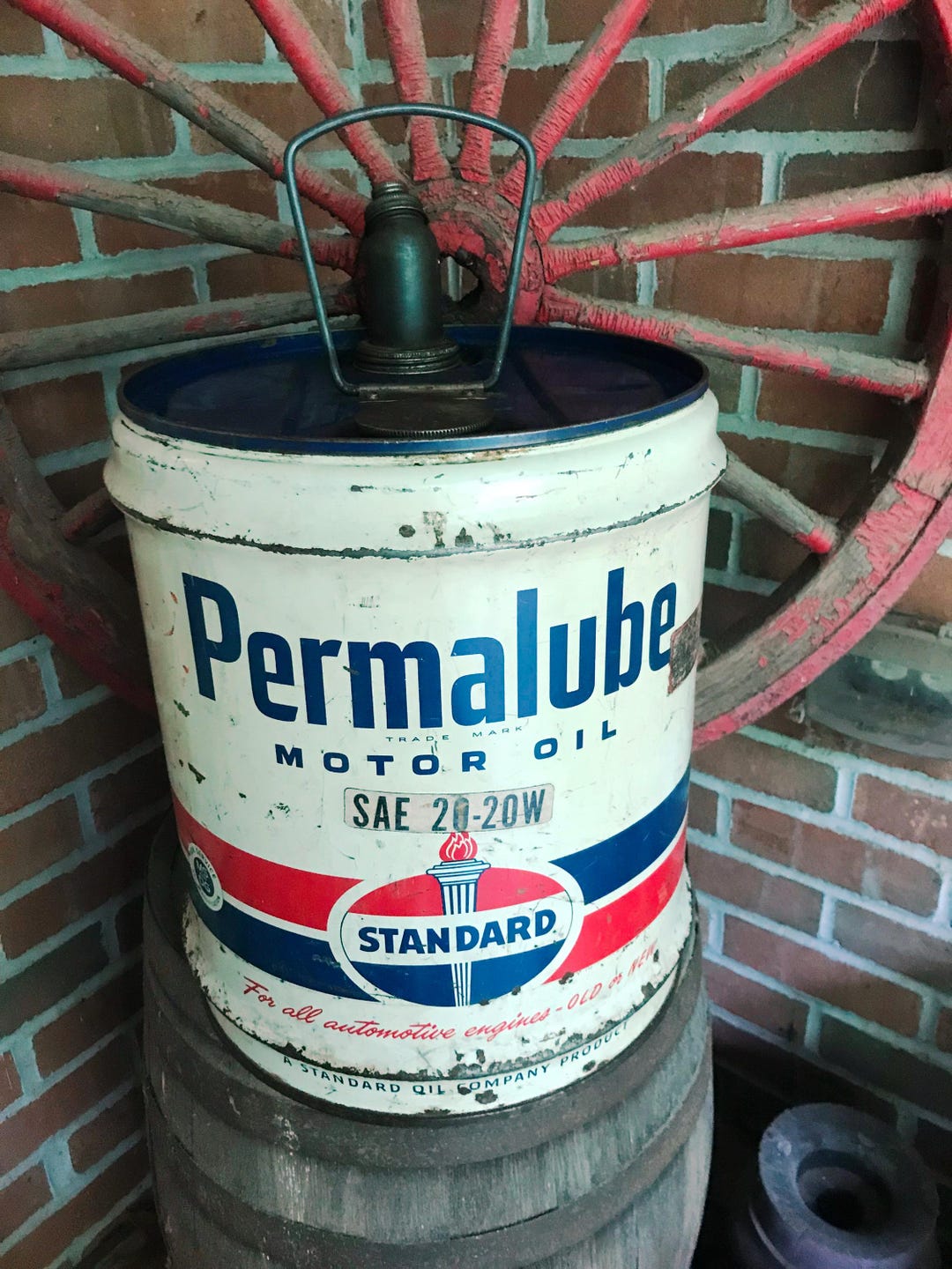 Vintage Standard Oil Permalube 5 Gallon Oil Can - 1950s - From ...