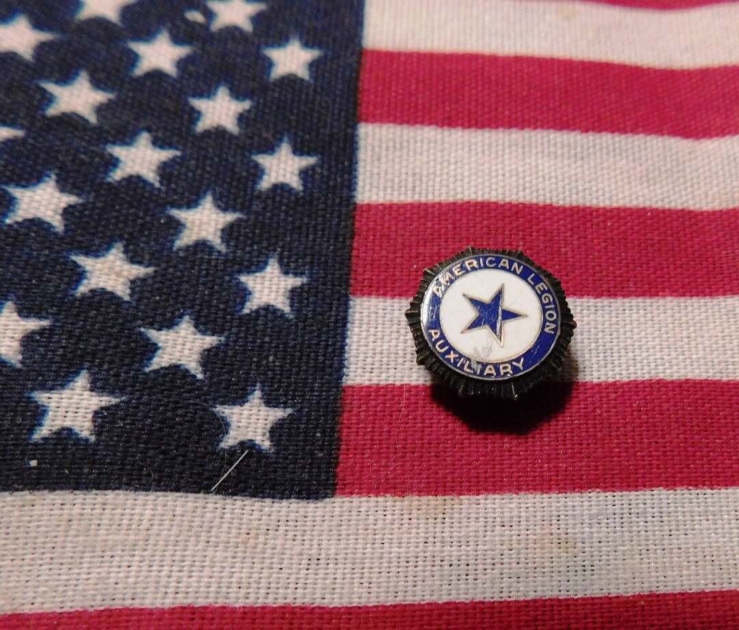 Vintage American Legion Auxiliary Sterling Silver Brooch Pin - Design ...