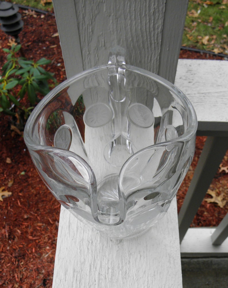 Vintage Fostoria Glass Clear Coin Pitcher 1960's From | Etsy