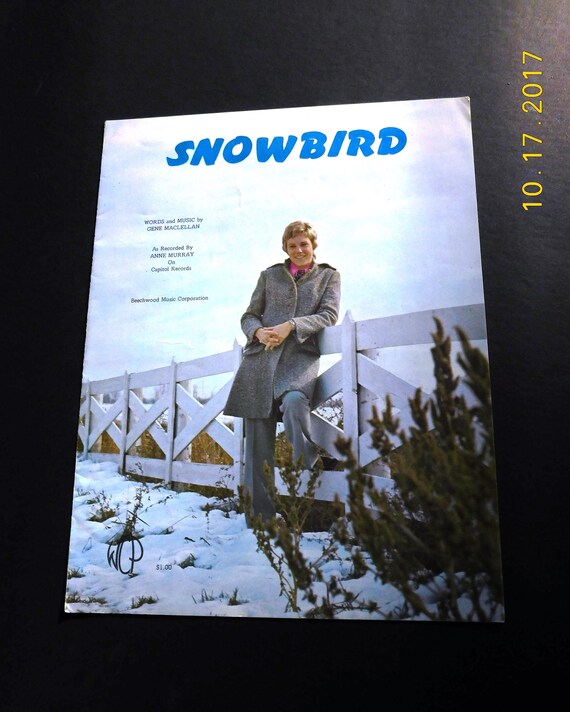 Vintage Snowbird Sheet Music by Gene MacLellan 1970 from | Etsy