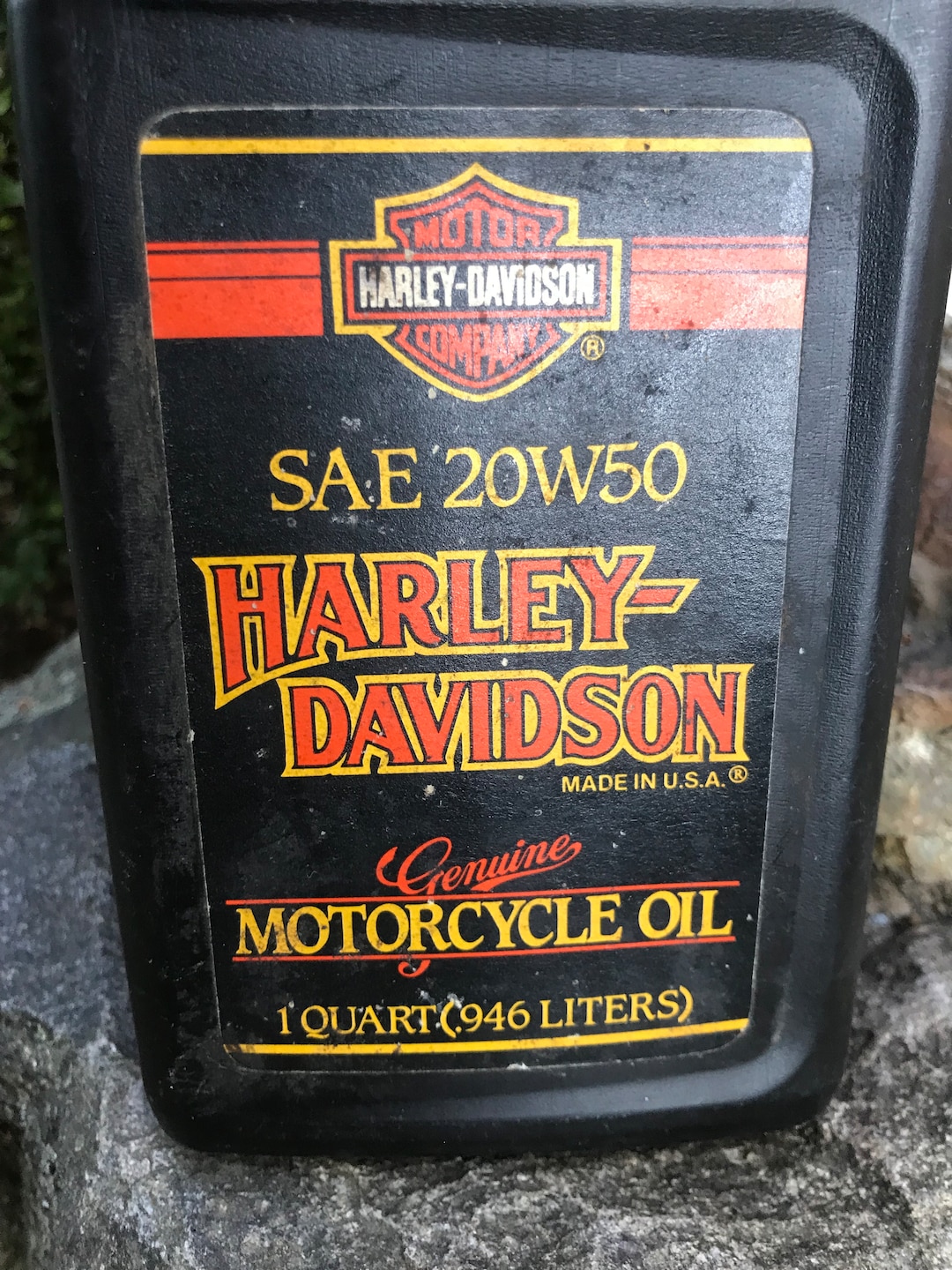 Vintage Harley Davidson Genuine Motorcycle Oil SAE 20W50 Quart - 4 ...