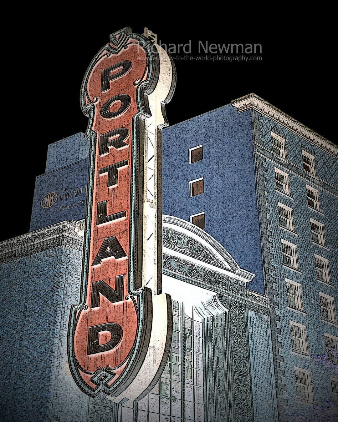 Portland Oregon Old Movie Marquee Historical Sign Wall Art - Etsy