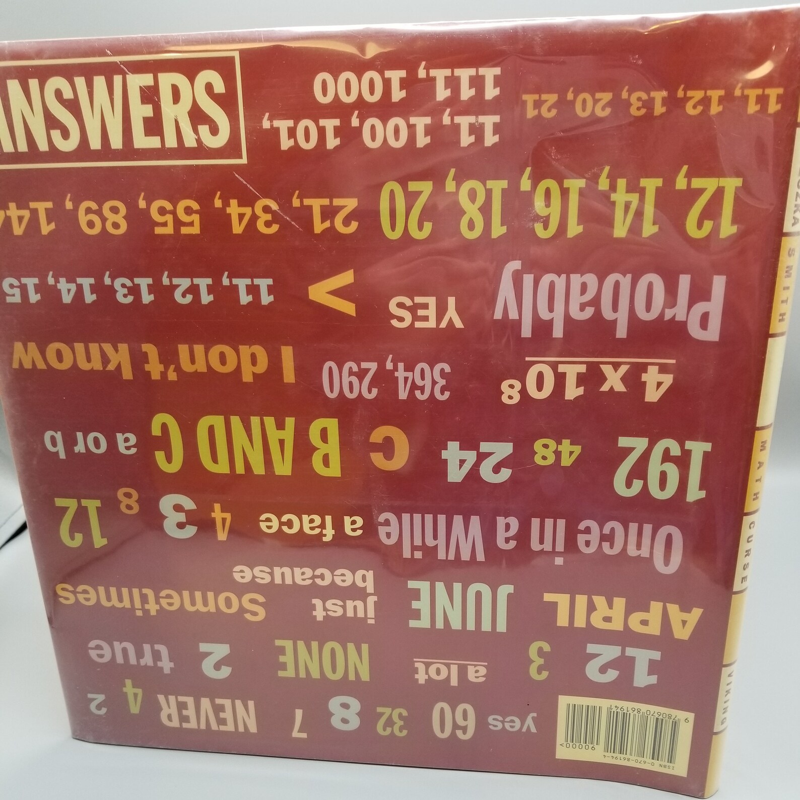 Math Curse Children's Book Mathematics Scieszka Smith | Etsy