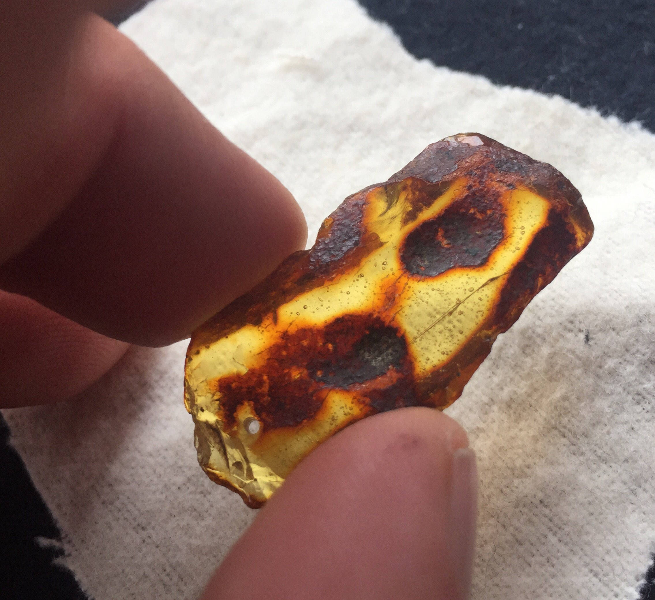 Colgante de ámbar dominicano verde hecho a mano con apéndice | Etsy