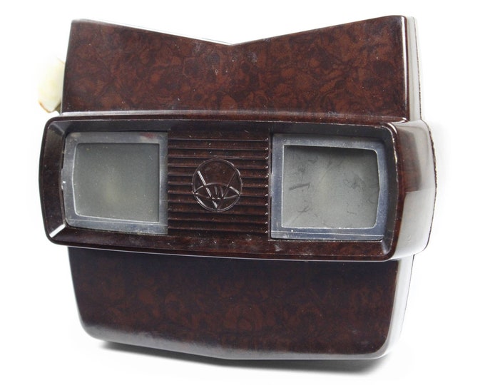 Viewmaster 1950s Mottled Brown Bakelite Viewer Vintage Model E Stereo ...