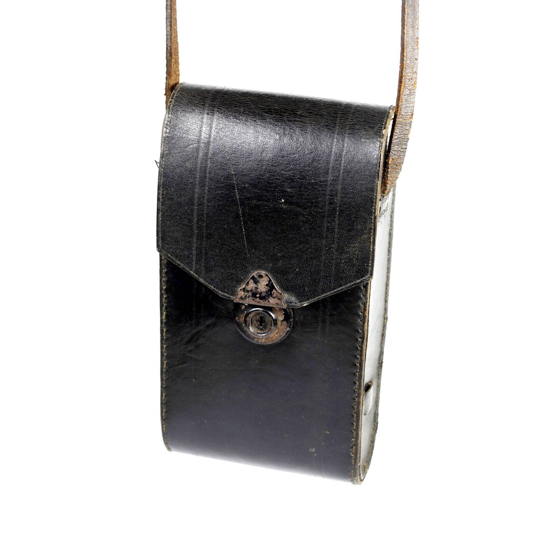 Antique 1920s Black Leather Folding Film Camera Case With - Etsy