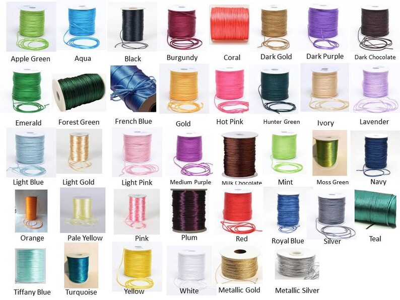 The Jamie Premium Infinity Handfasting Cord (5 Strands, 3 Satin, 2 ...