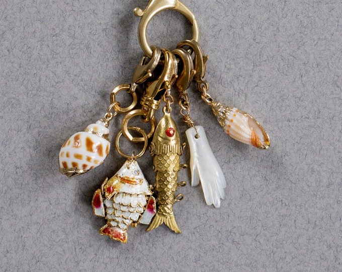 FISH CHARMS, Shell Charms, Charm Collection, Detachable Charms, Charm ...