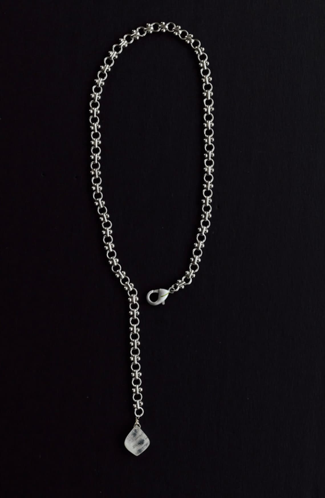 SILVER CHAIN NECKLACE, Vintage Chain Necklace, Charm Necklace, Create ...