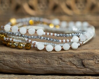 Moonstone Wrap Bracelet - Etsy