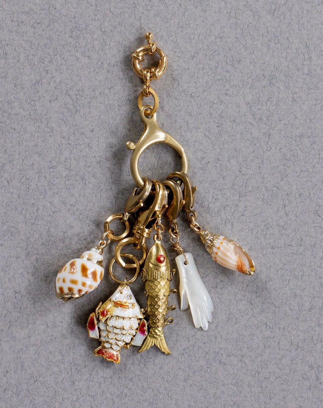 FISH CHARMS, Shell Charms, Charm Collection, Detachable Charms, Charm ...