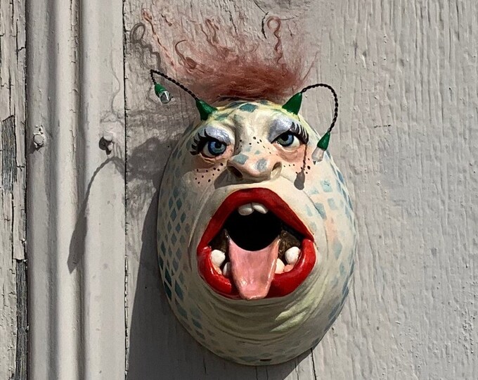 BIRD HOUSE Wall -small Wheel Thrown, Hand Altered and Sculpted. A ...