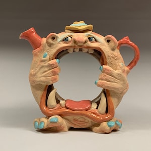 Teapot -ready to Ship - Wheel Thrown, Hand Altered and Sculpted. - Etsy