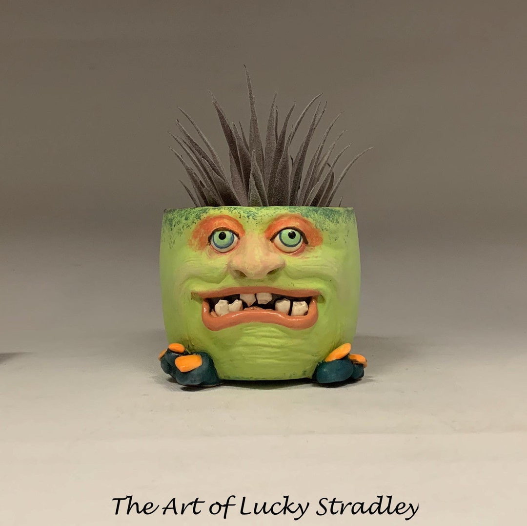 Small Monster Pot Planter Ready to Ship Wheel Thrown, Hand Sculpted ...