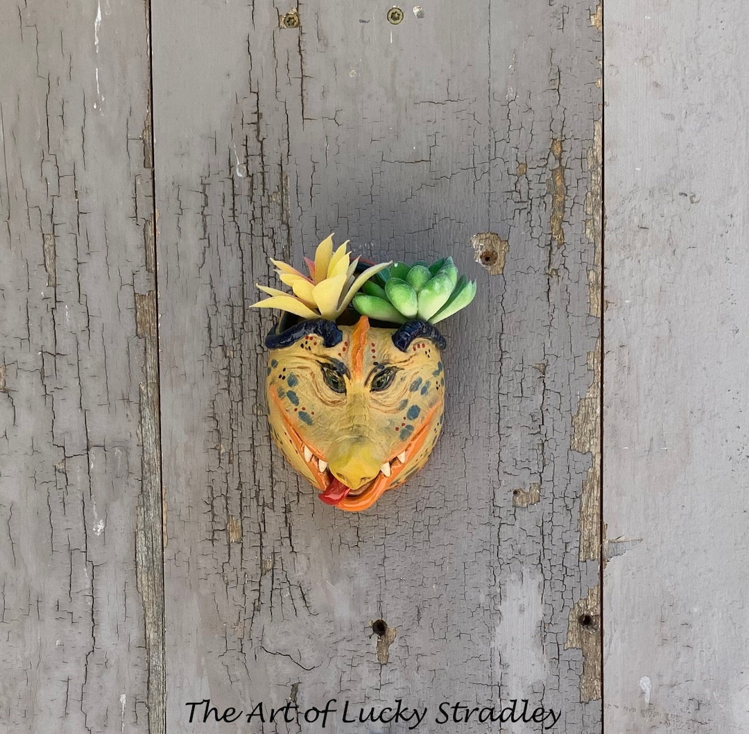 SMALL WALL PLANTER - Ready to Ship -hand Built, Altered and Sculpted. A ...