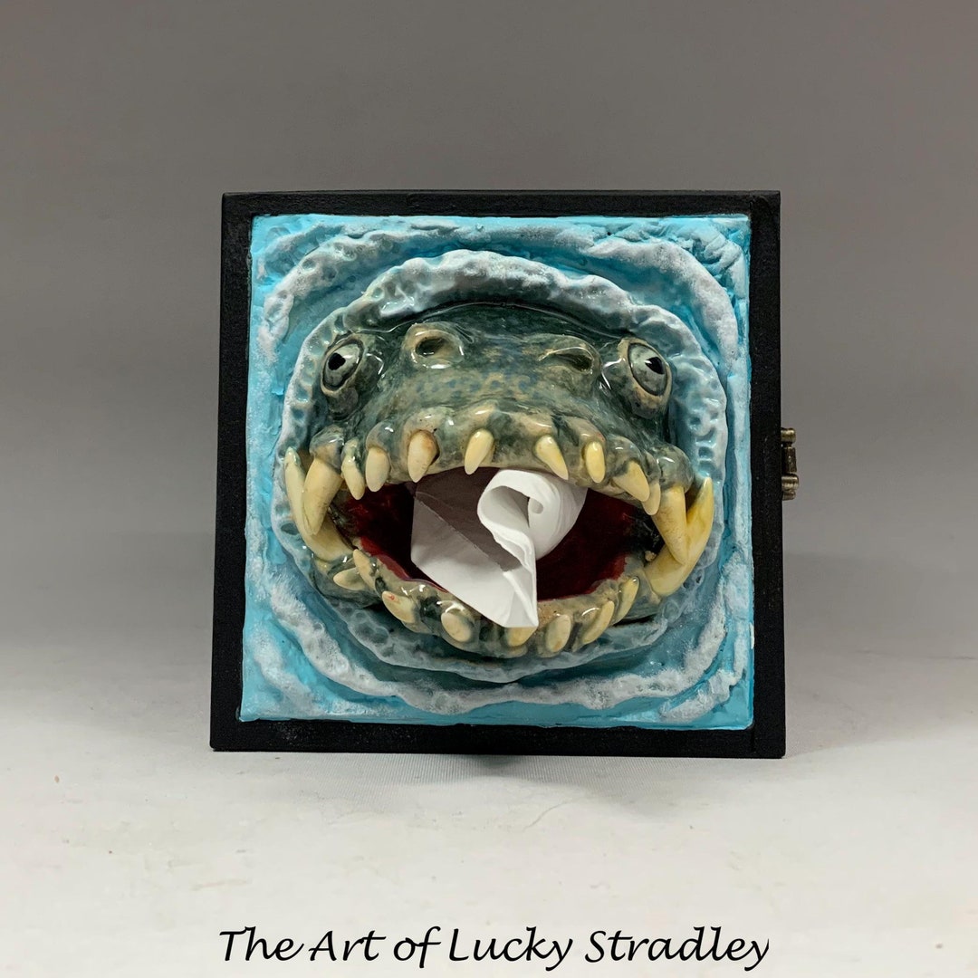 SNUFFLE BOX Ready to Ship Tissue Holder Hand Sculpted Tile, Custom Made ...