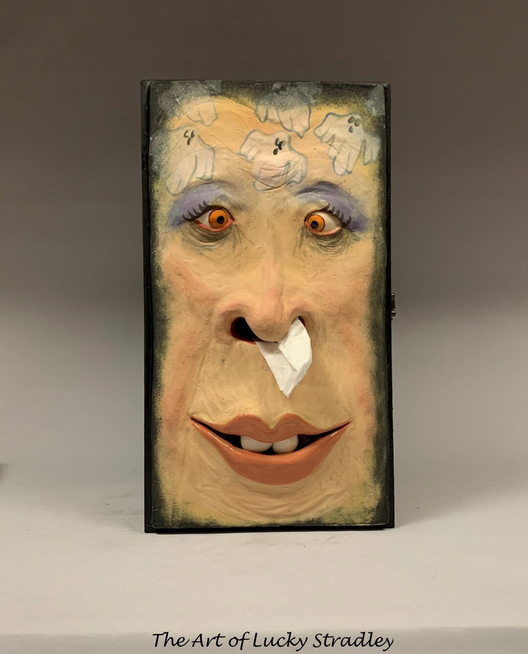 SNUFFLE BOX Ready to Ship Tissue Holder Hand Sculpted Tile, Custom Made ...